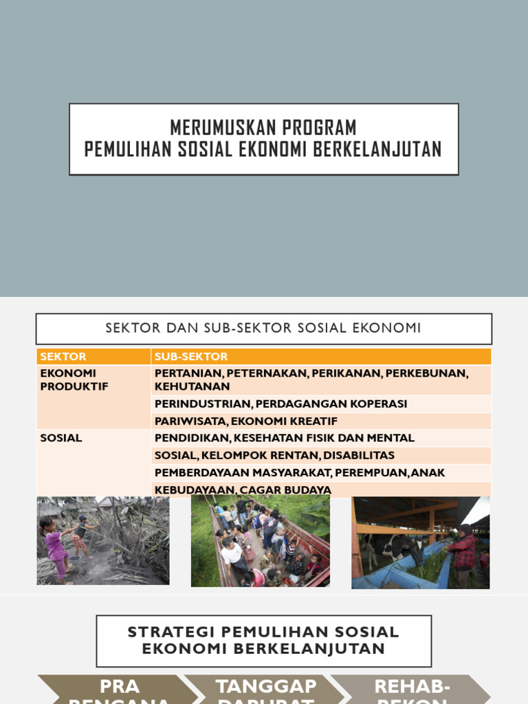 Program Pemulihan Ekonomi Berkelanjutan | PDF