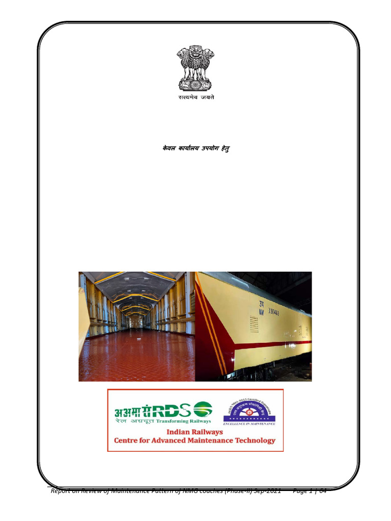Review of Maintenance Schedule of NMG Coaches (Phase-II) Final Report ...