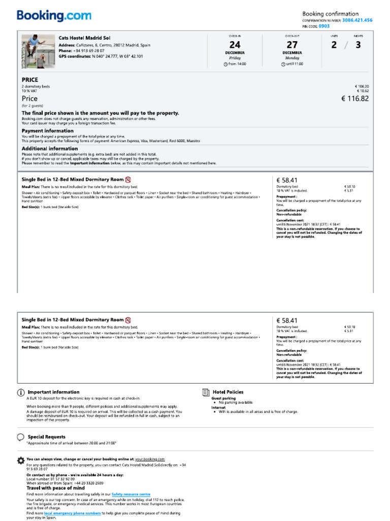 Madrid Accomodation Eng | PDF