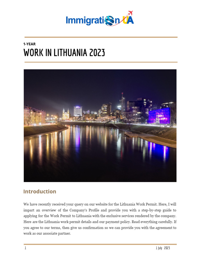 WORK IN LITHUANIA 2023 | PDF | Travel Visa | Labour Law
