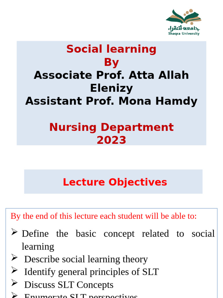 Lecture 3 Social Learning | PDF | Learning | Learning Theory (Education)
