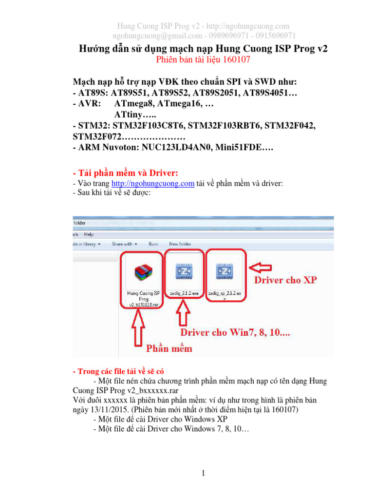 Huong Dan Su Dung Mach Nap ISP v2 - b160107 | PDF