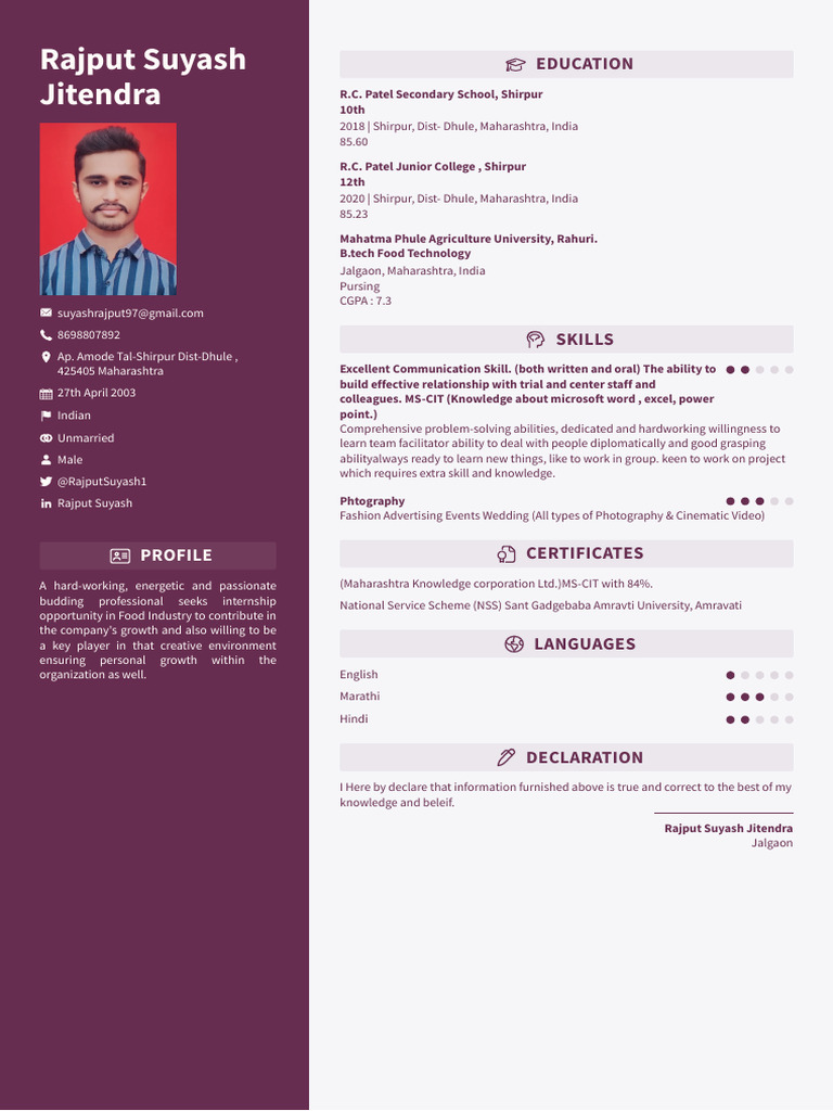 Rajput-Suyash-Jitendra-FlowCV-Resume-20231218 | PDF