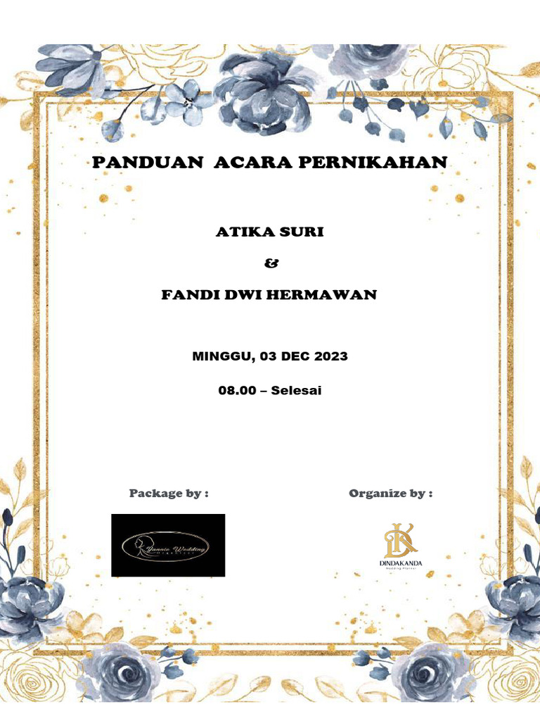 Rundown Acara Atika & Fandi | PDF