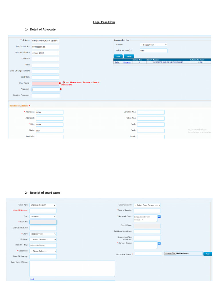 Legal Case Flow | PDF