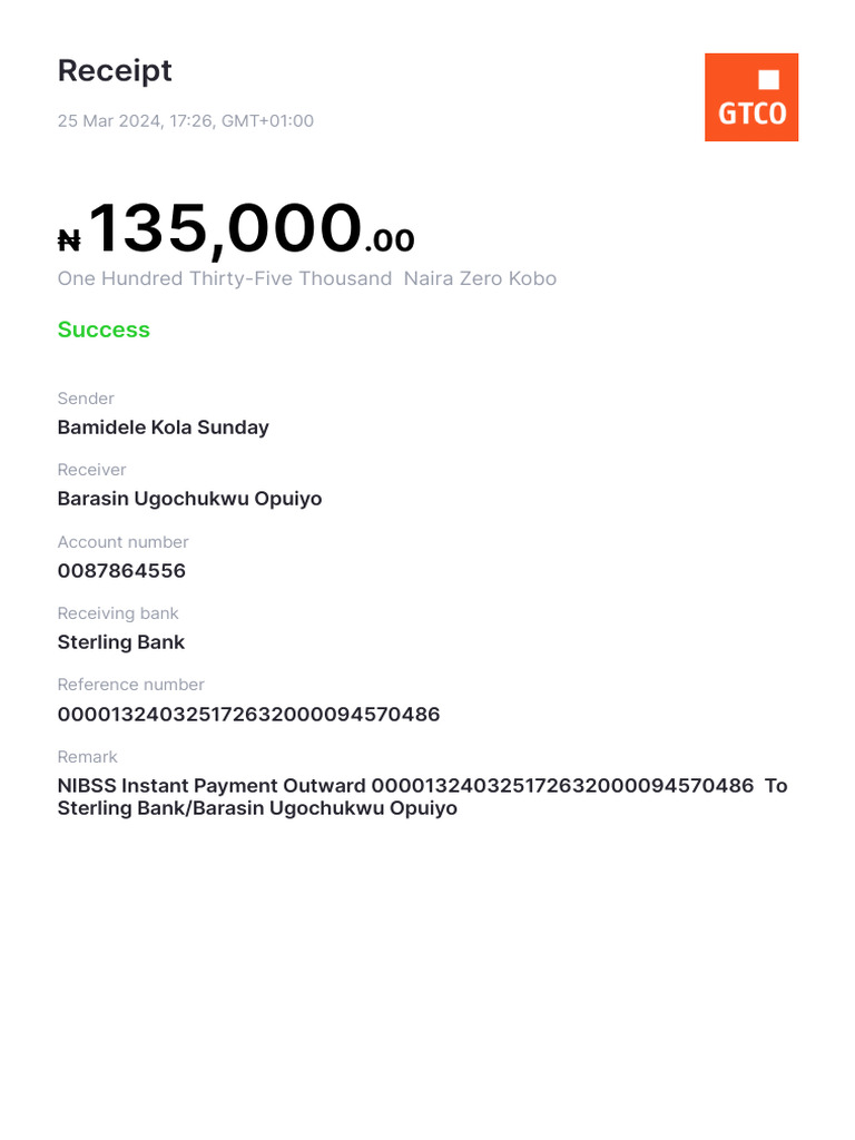 Bank Transfer Confirmation | PDF