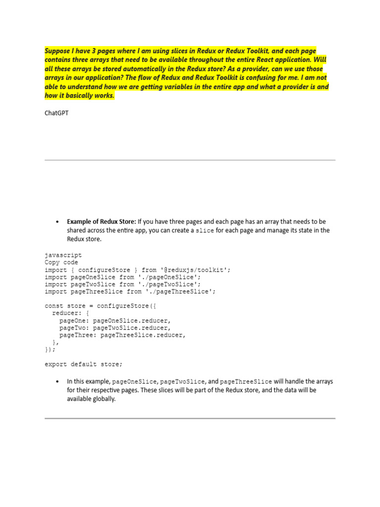 redux revision | PDF | Java Script | Computer Engineering