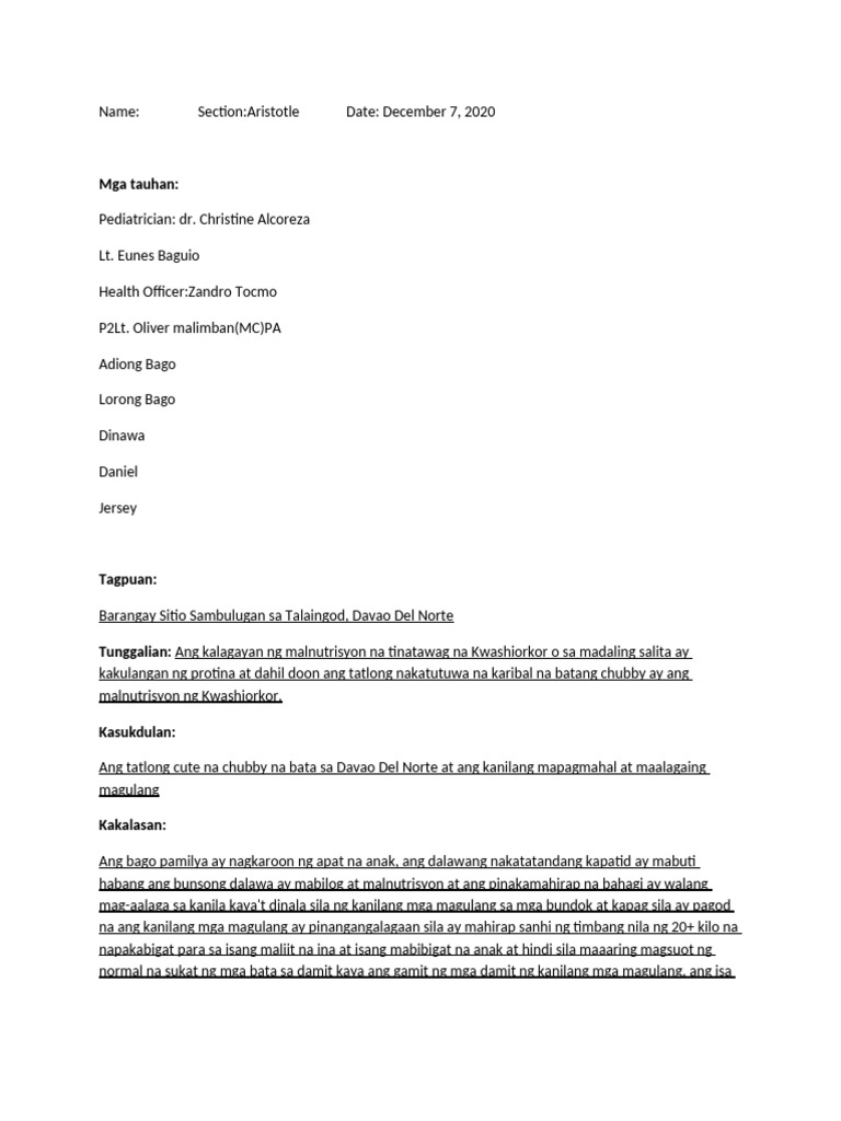 Filipino Assignment | PDF