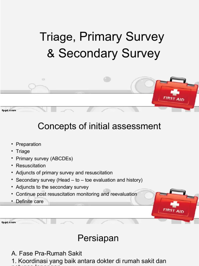 Triage Dan Primary Secondary Survey | PDF