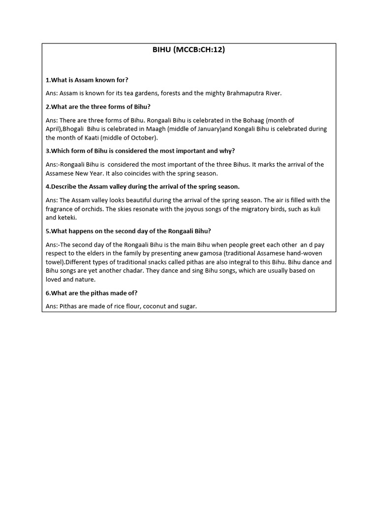 BIHU | PDF