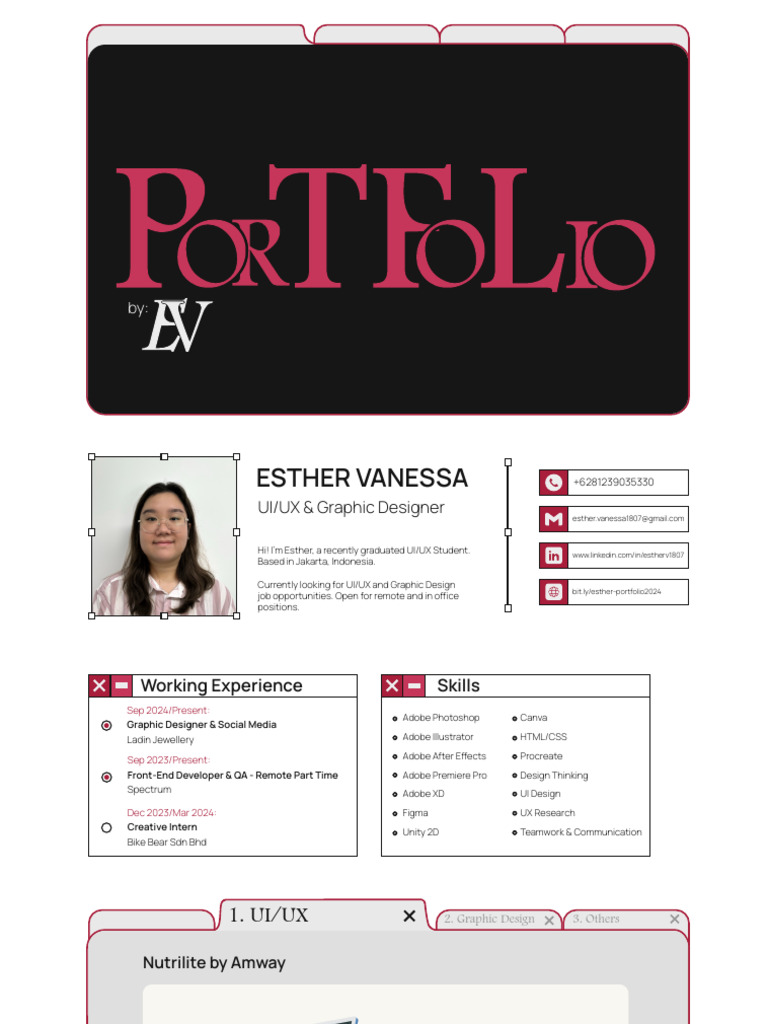 Esther's 2025 Portfolio | PDF | Mobile App | Design