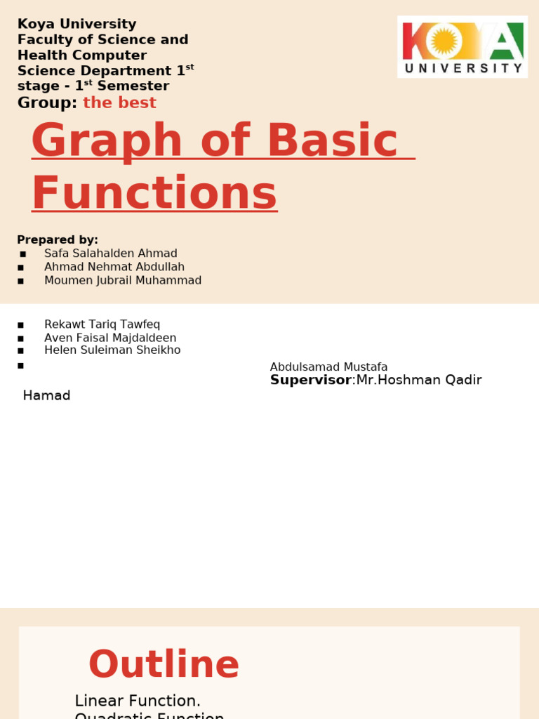 Graph of Basic Function | PDF | Function (Mathematics) | Numerical Analysis