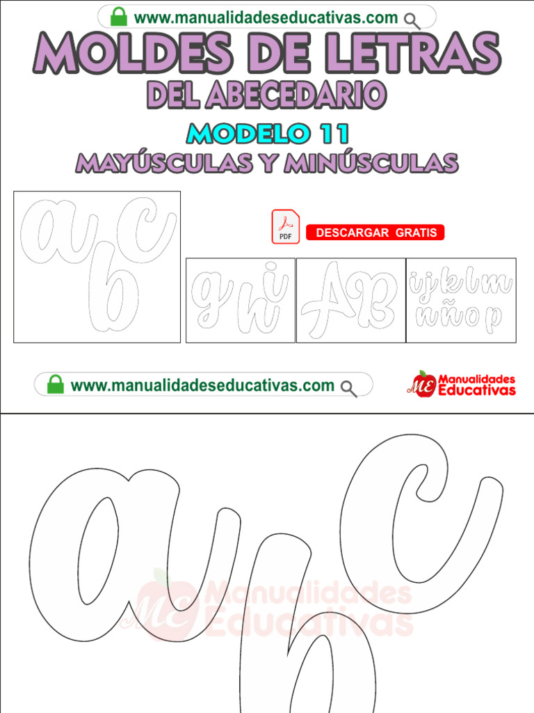 Moldes de Letras Del Abecedario Modelo 11 | PDF