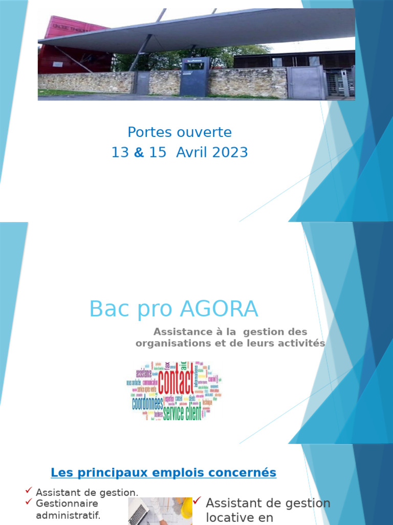 Portes Ouvertes Bac Pro AGORA 2023 | PDF | Système d'information ...