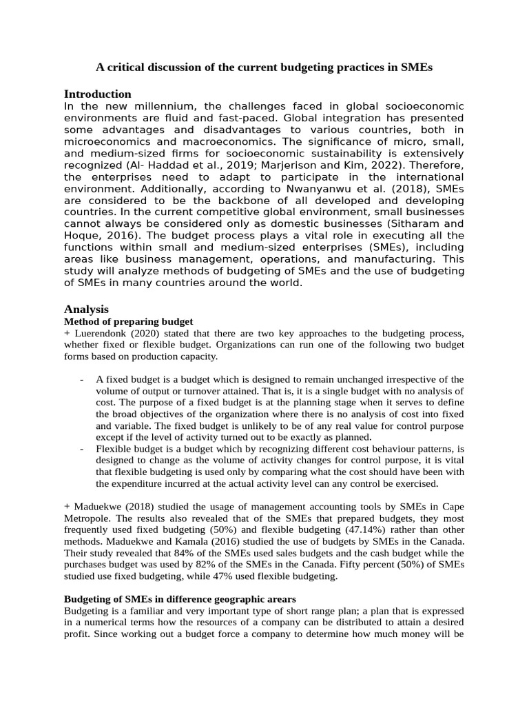 CIA 2024 Do Thai Duong | PDF | Budget | Small And Medium Sized Enterprises