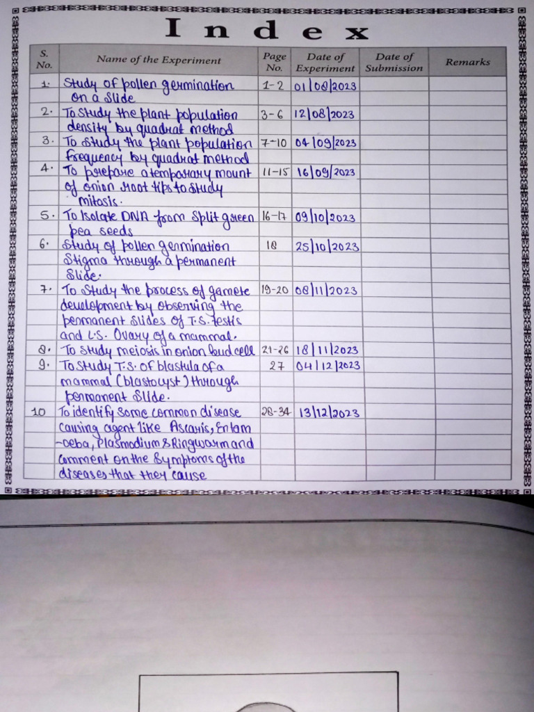 Biology Practical File | PDF