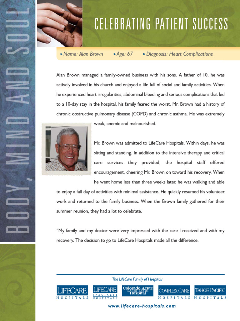 Alan Brown's Recovery at LifeCare Hospitals | PDF