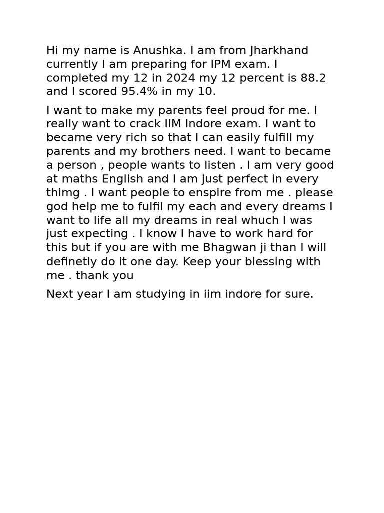 Hi My Name is Anushka | PDF