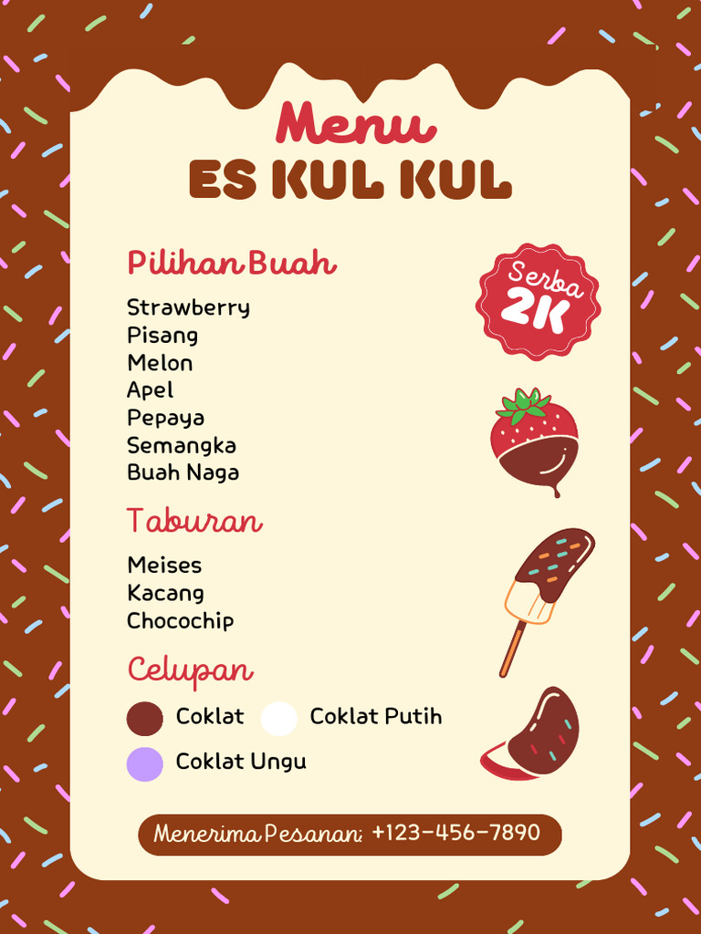 Coklat Lucu Menu Es Kul Kul Dokumen - 20240501 - 210601 - 0000 | PDF
