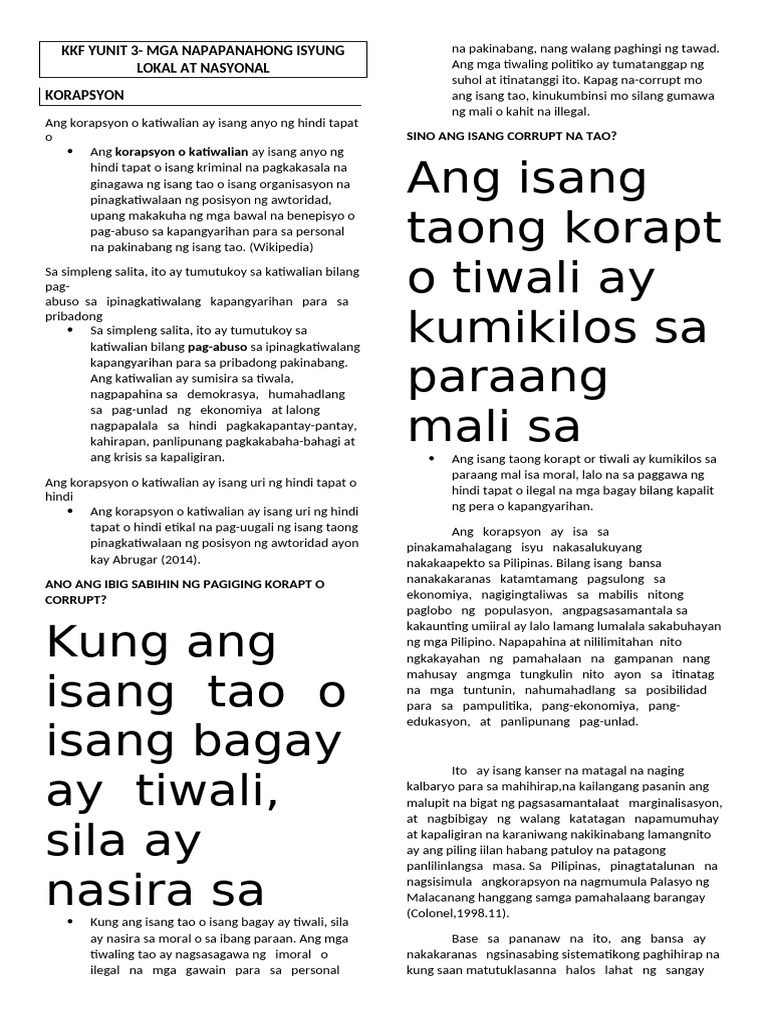 KKF Yunit 3 | PDF