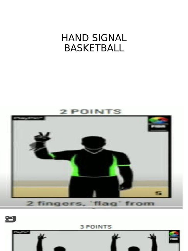 Hand Signal Basketball | PDF