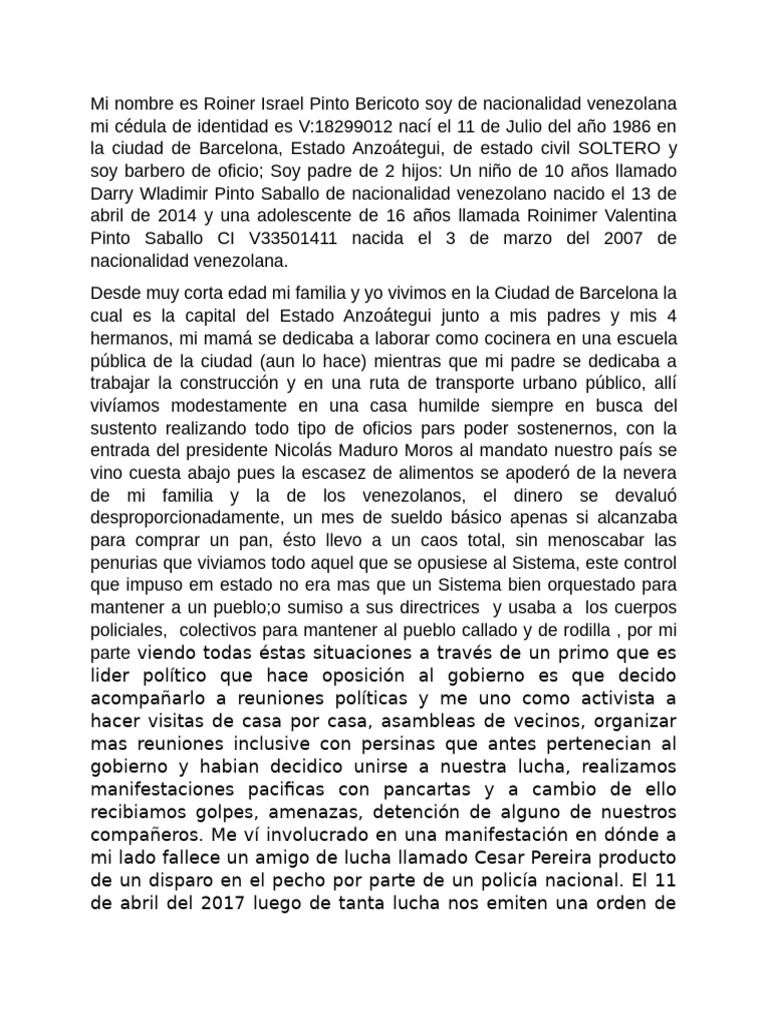 Roiner | PDF | Venezuela | Colombia