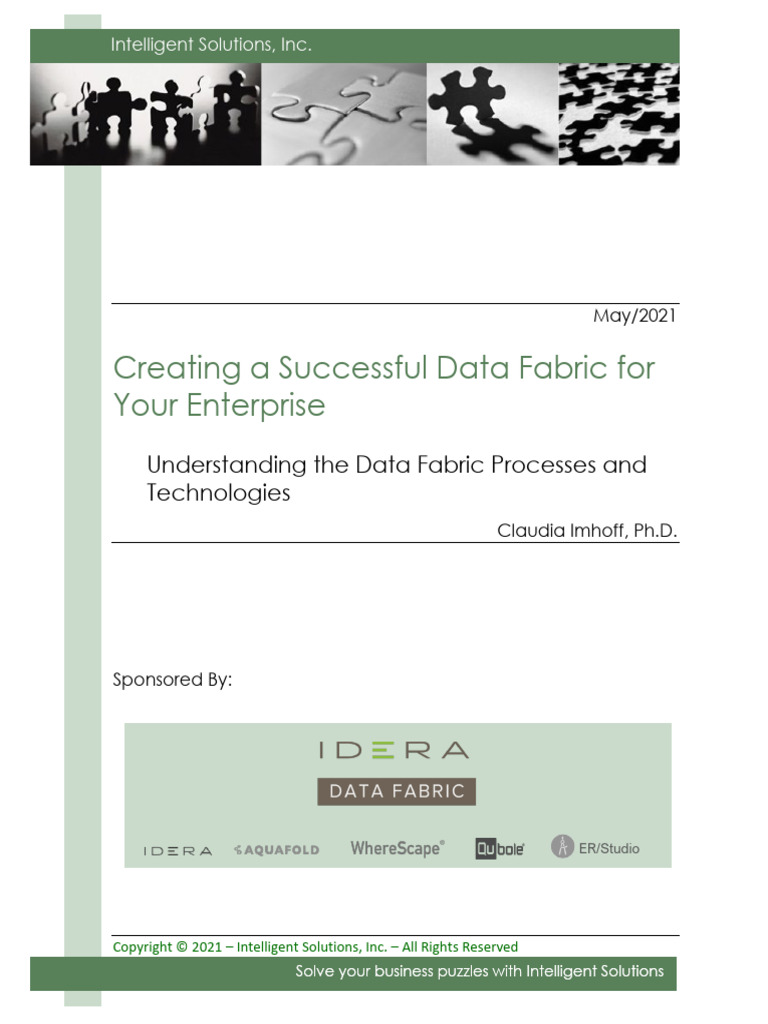 IDERA Creating A Data Fabric For Analytical Data | PDF | Data | Analytics