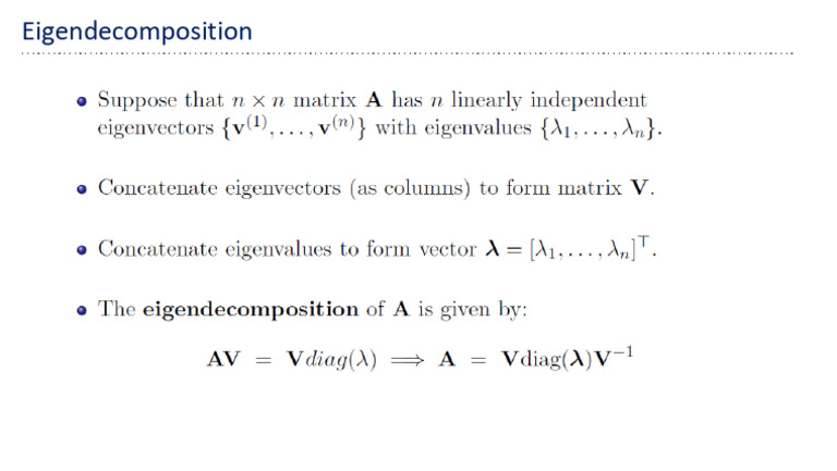 Eigendecomposition | PDF