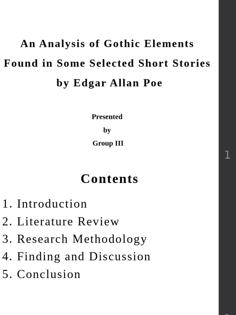 PP Presentation For Gothic Elements New | PDF | Gothic Fiction