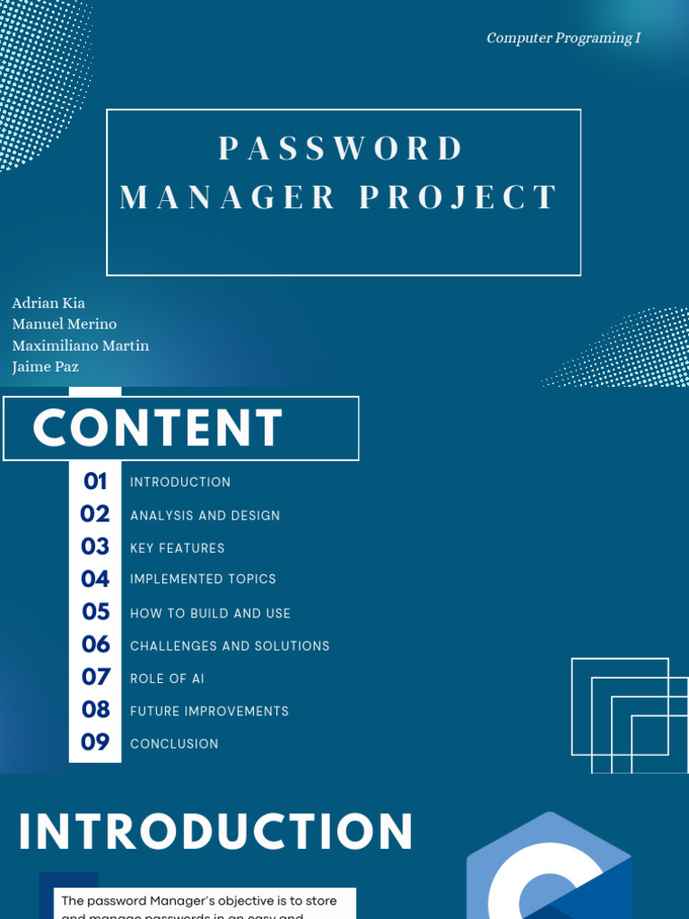 Blue Modern Business Presentation | PDF | Password | Encryption