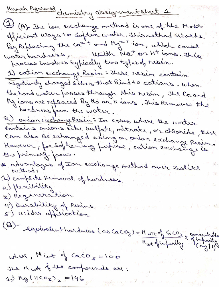 Kunsh Chemistry Assignment | PDF