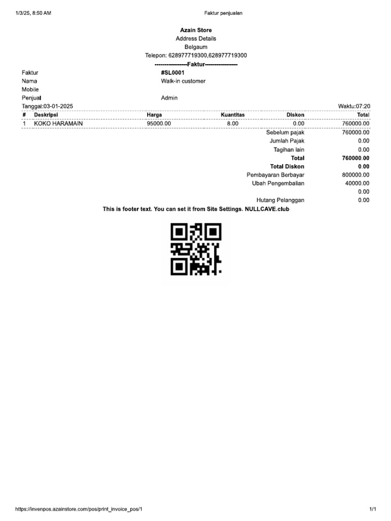 Invoice Inven Pos Azain | PDF