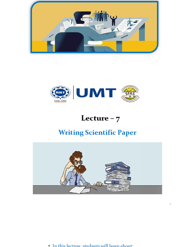 RPSW-Lecture 7-Writing Scientific Paper - PPTX (Week 12) | PDF | Science | Cognition