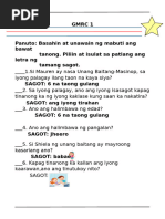 20 Halimbawa NG Palaisipan Na May Sagot | PDF