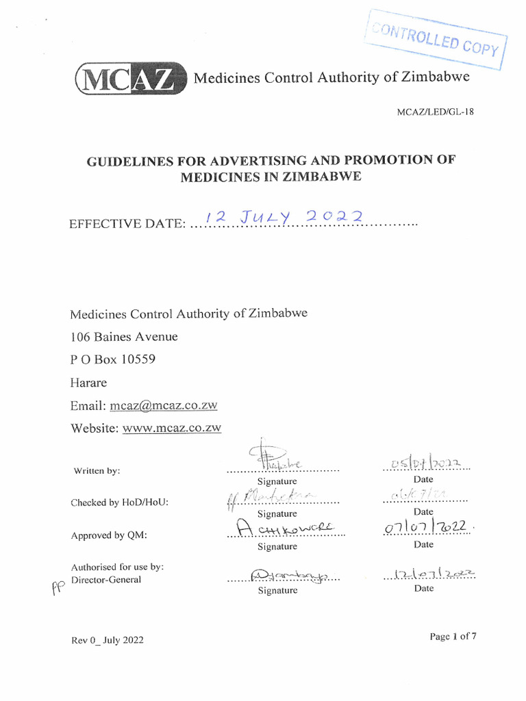 MCAZ LED GL 18 Rev 0 - July 2022 Guidelines For Advertising and ...