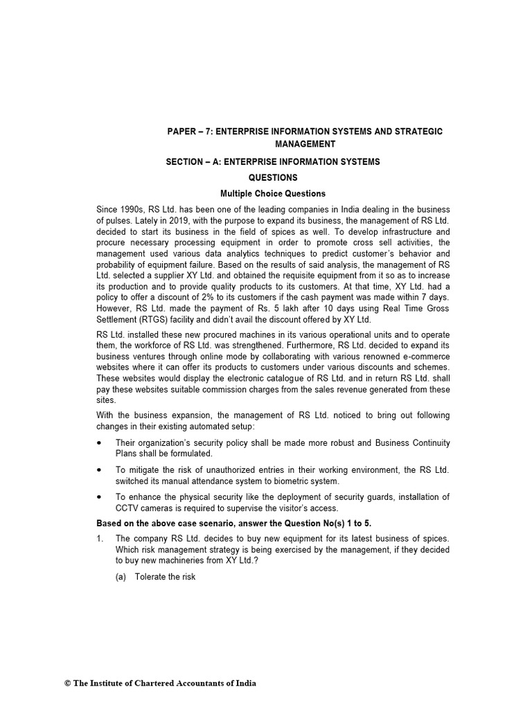 CA Inter EIS SM RTP Nov22 | PDF | Grid Computing | Databases