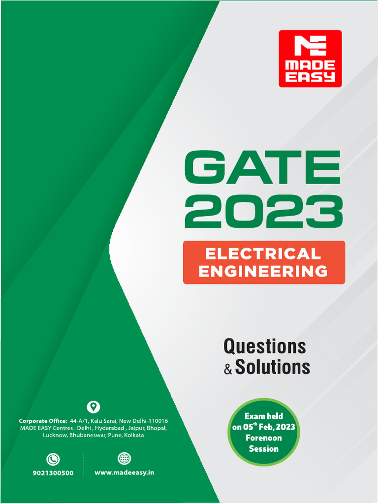 430ufrep EE GATE 2023-Revised-Sol | PDF