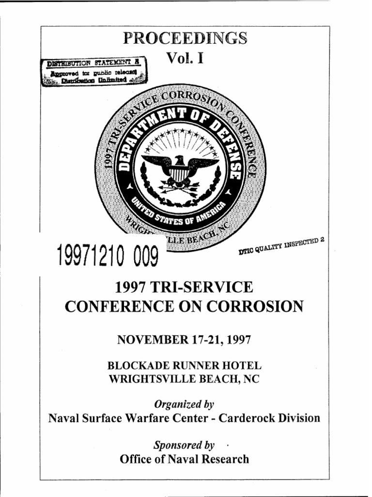1997 Tri-Service Corrosion Conference Proceedings | PDF | Supercritical ...