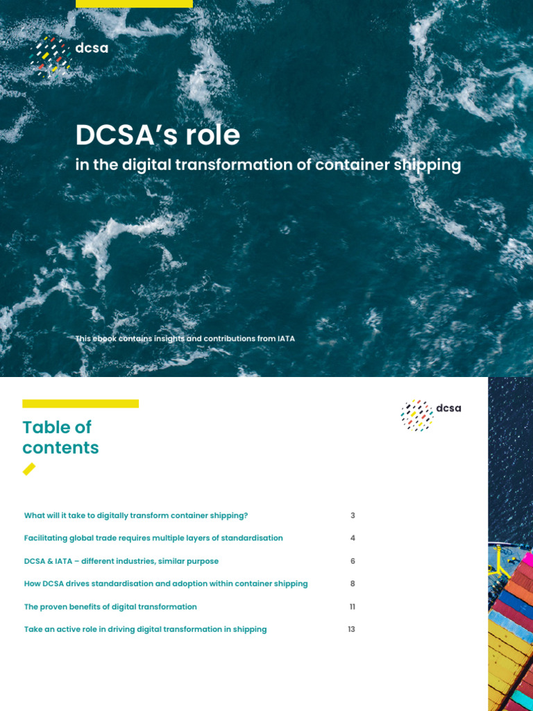 DCSA s Role in the Digital Transformation of Container Shipping (1 ...