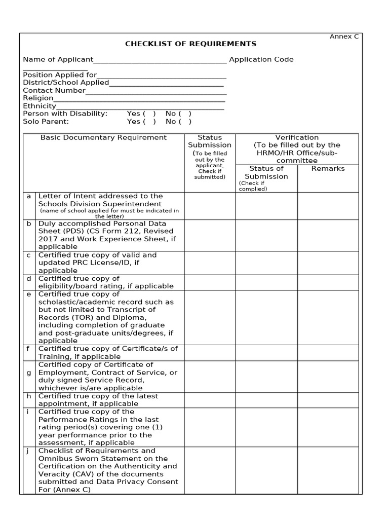 J Checklist With Omnibus Data Privacy Consent | PDF | Government