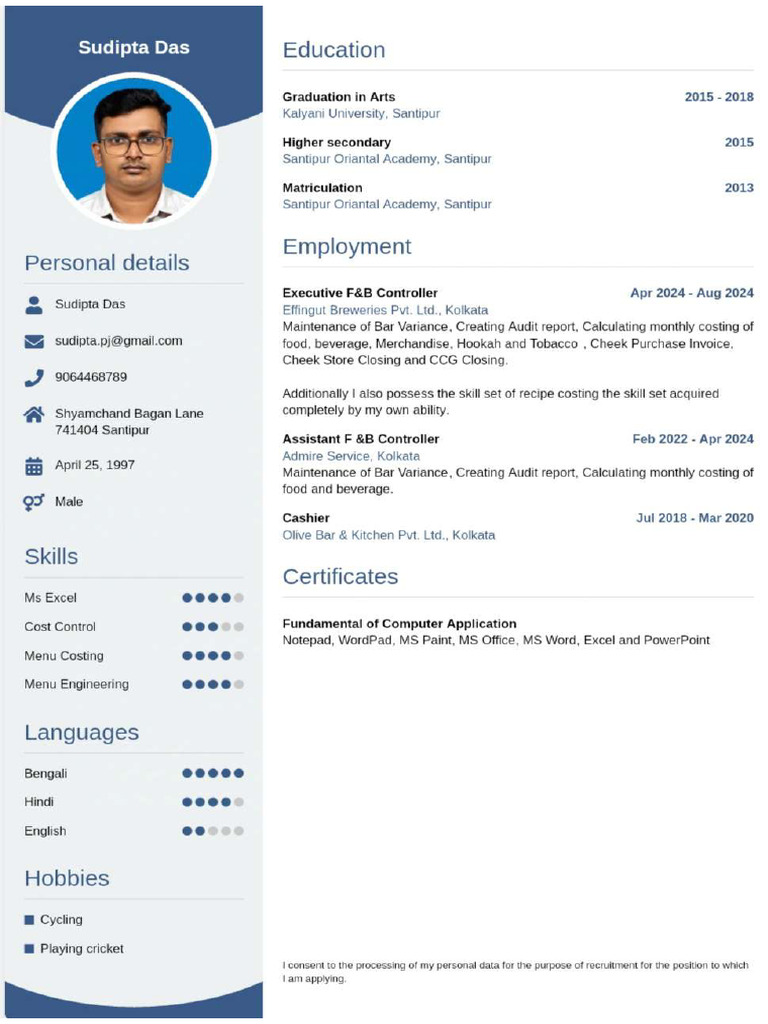 Resume Sudipta Das | PDF