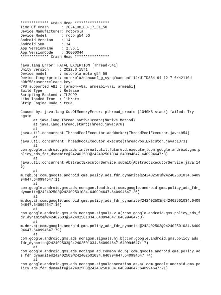 Mod Menu Crash 2024 08 08-17 31 50 | PDF | Java (Programming Language) | Mobile Computers