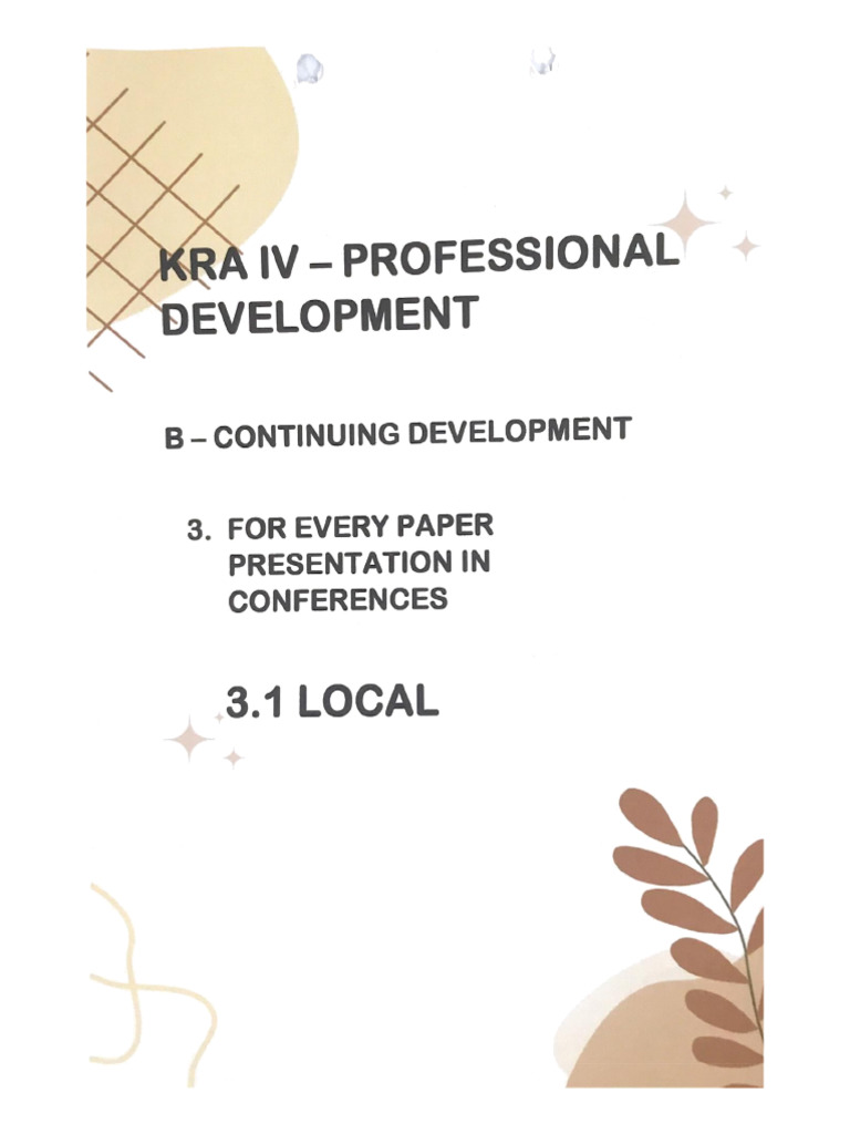 In House Pre Service Learning Experince | PDF