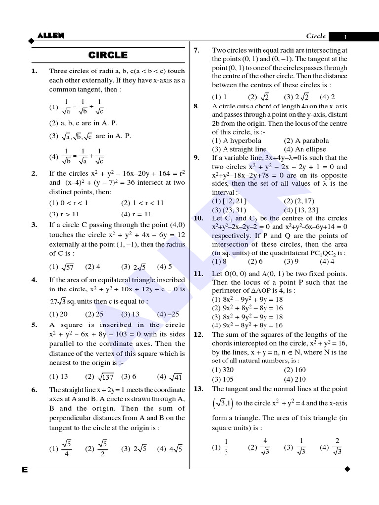 Circles | PDF | Elementary Mathematics | Trigonometry