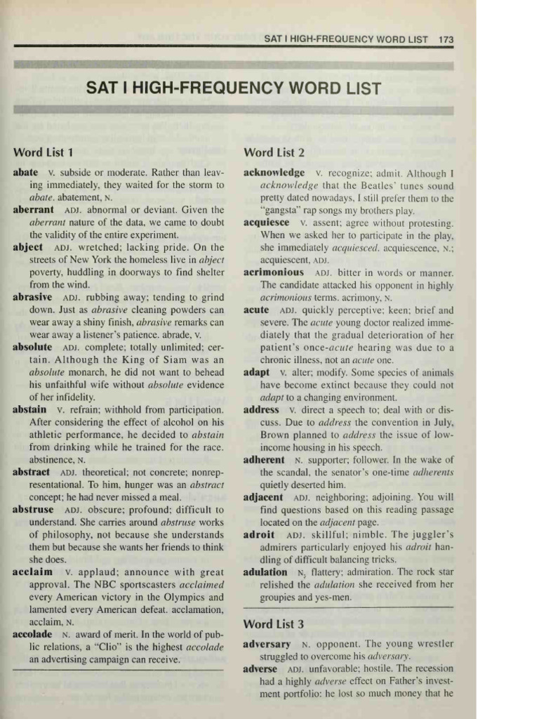 Word Lists (1) | PDF