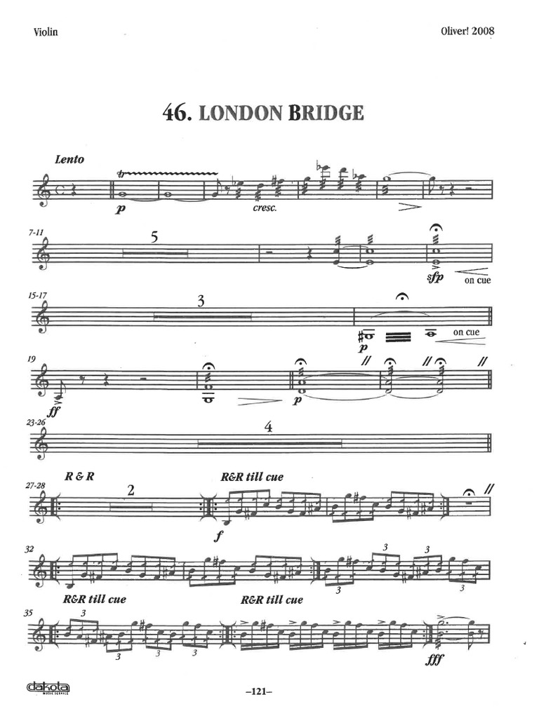 Oliver! VIOLIN London Bridge | PDF