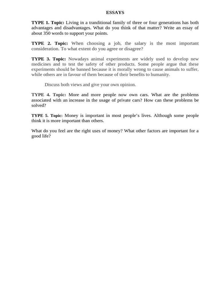 Thought-Provoking Essay Topics | PDF