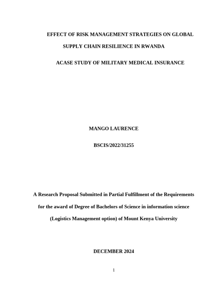 MANGO Laurence Final Research Proposal-03-December-2024VVV | PDF | Risk ...