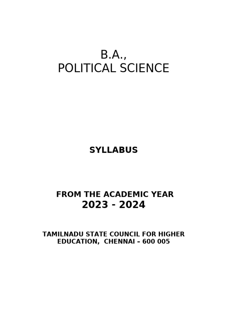 BA-POLITICAL-SCIENCE | PDF | Knowledge | Curriculum