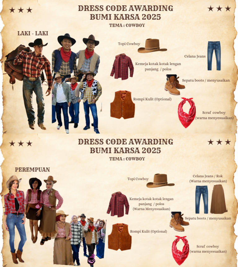 Dress Code Cowboy Award Bumi Karsa 2025 | PDF